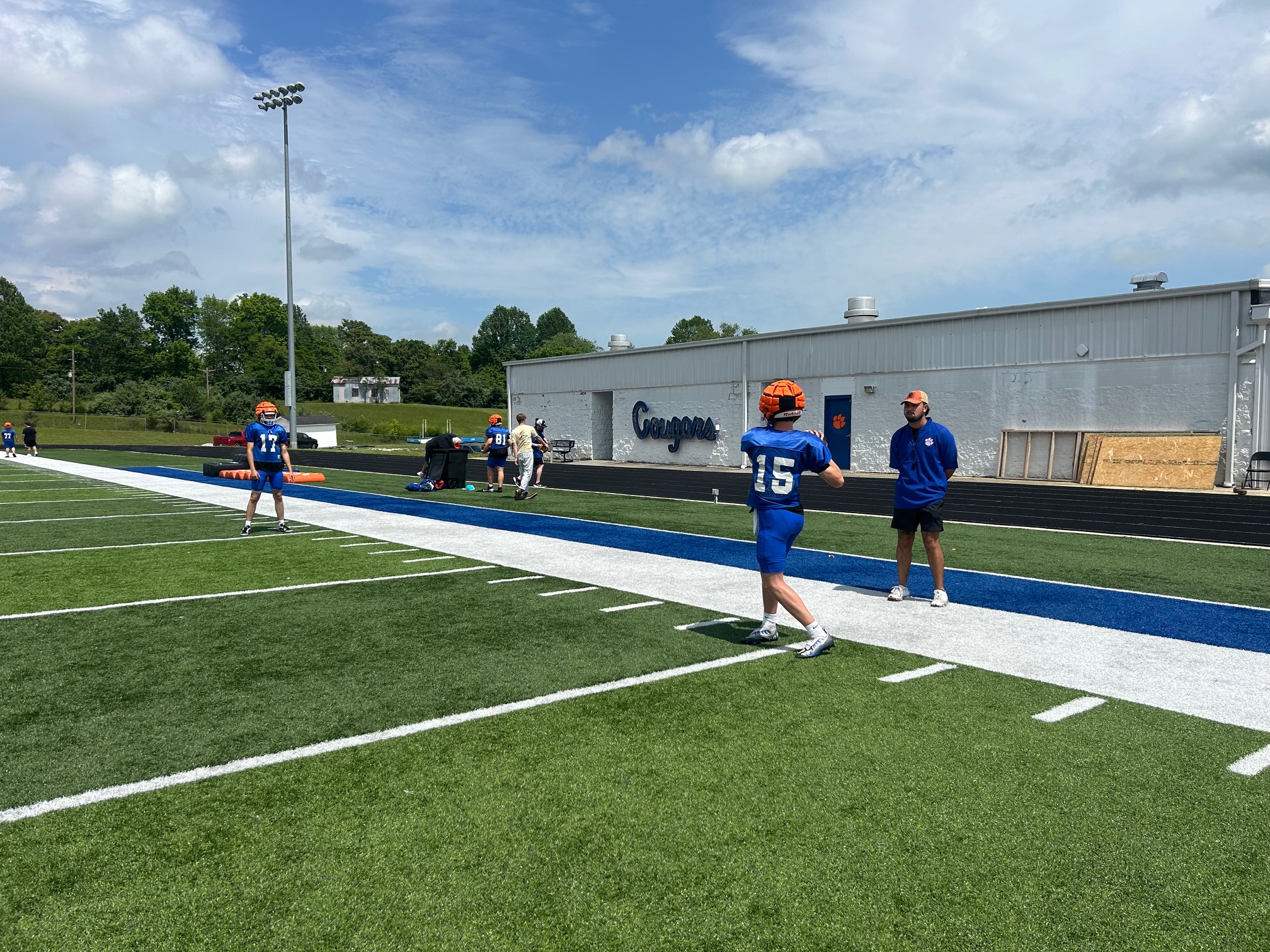 Spring practice underway for Ownbey’s Cougars - WLAF