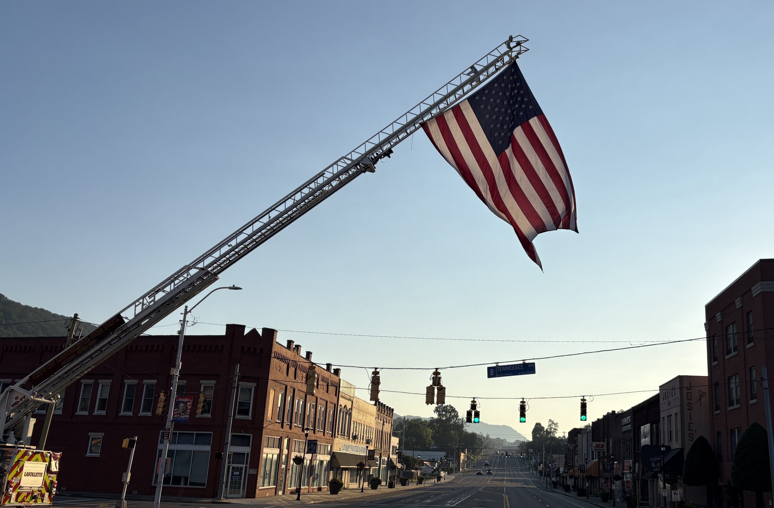 Old Glory graces our little town on the 4th of July – WLAF