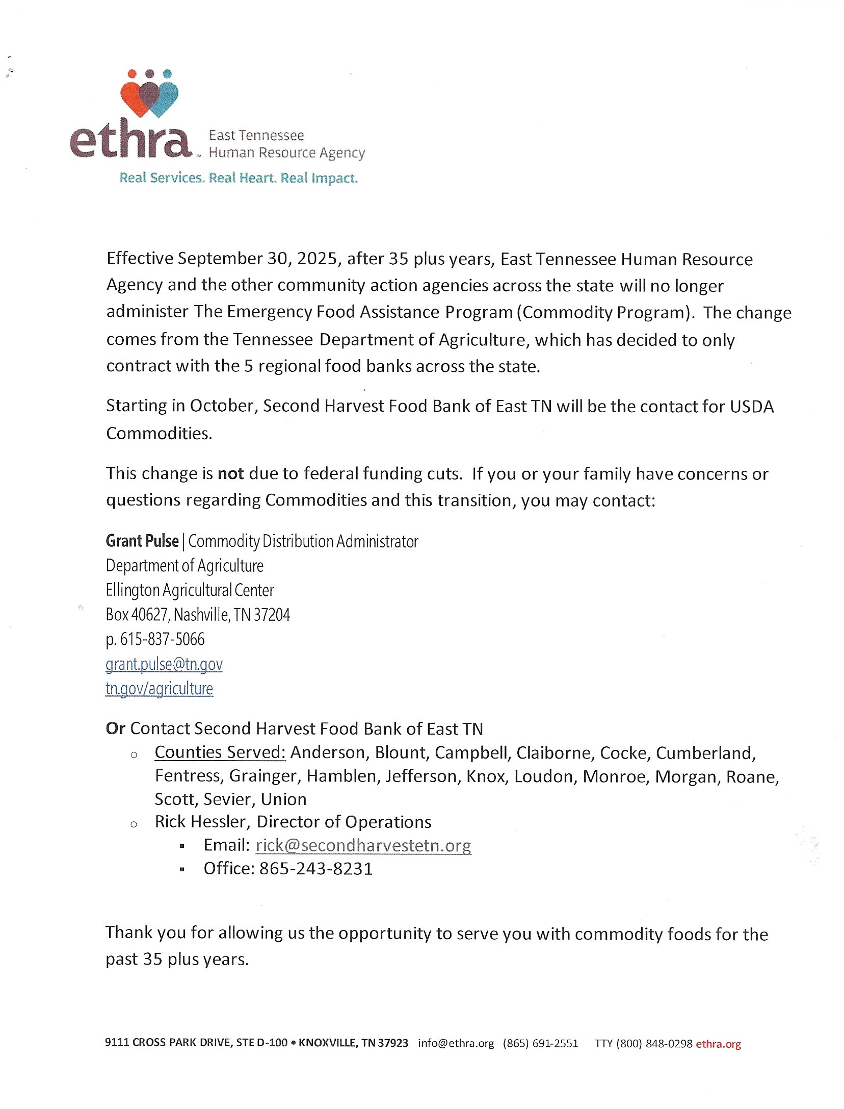 It was ETHRA’s last day to distribute food in Campbell County – WLAF