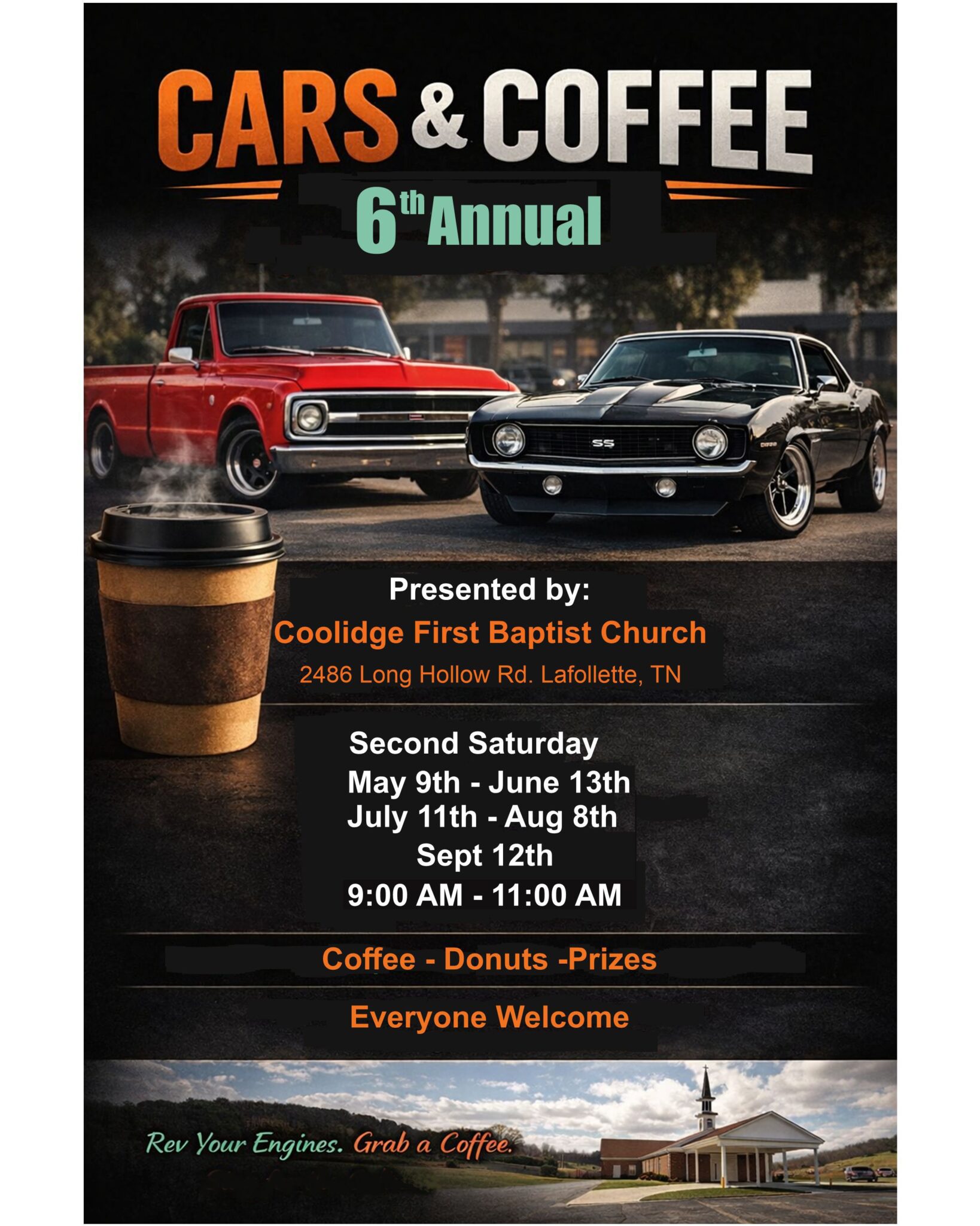 It’s a Cars-n-Coffee Saturday at Coolidge 1st Baptist Church – WLAF