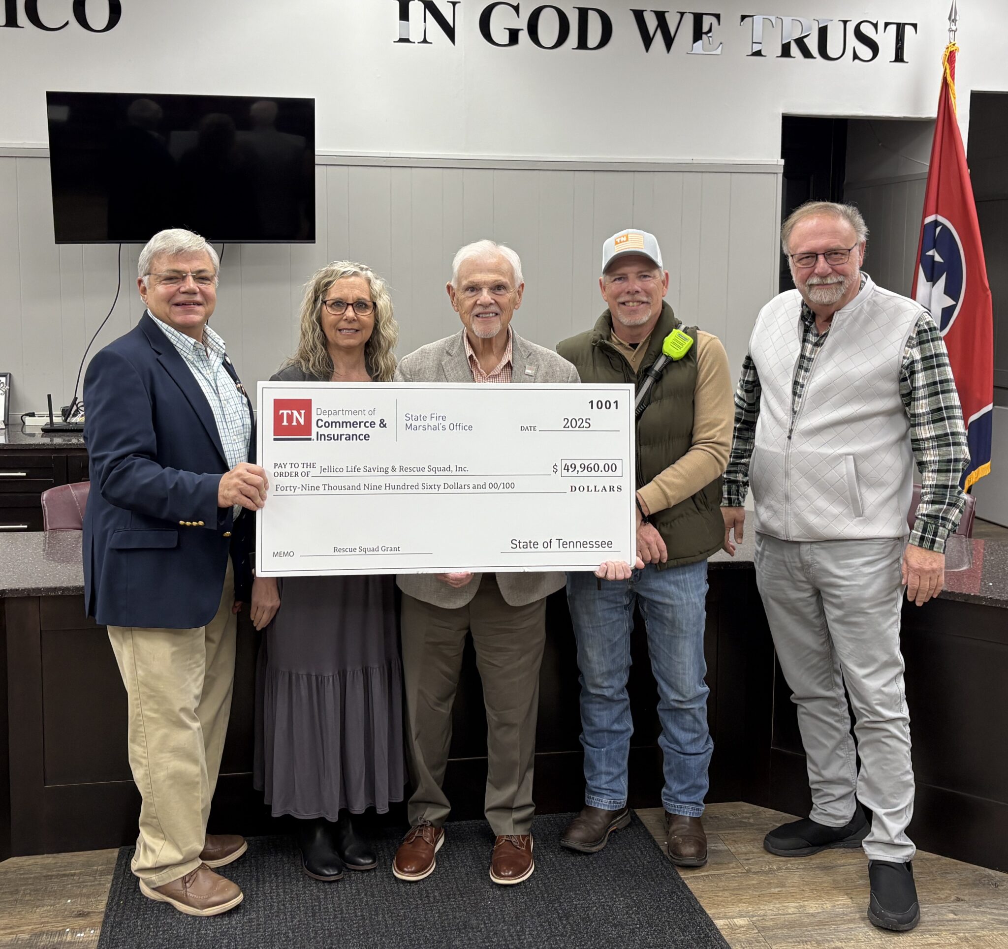 Grant dollars come to Jellico Fire Dept., Rescue Squad – WLAF